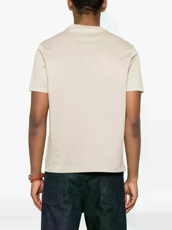 Paul & Shark Crew-neck Cotton T-shirt - Neutrals