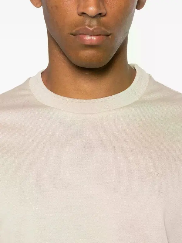 Paul & Shark Crew-neck Cotton T-shirt - Neutrals