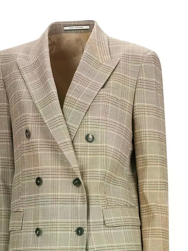 Tagliatore Double-breasted Checked Blazer