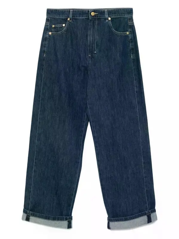 Max Mara Wide-leg Cuffed Jeans