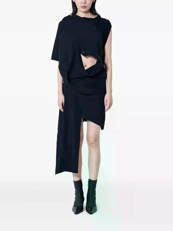 SIA ARNIKA Draped Asymmetrical Mini Dress