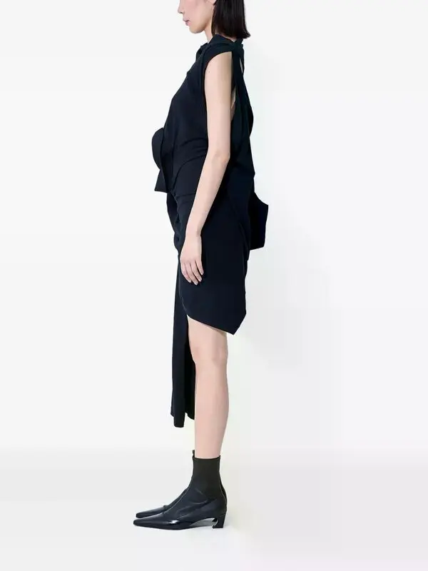 SIA ARNIKA Draped Asymmetrical Mini Dress