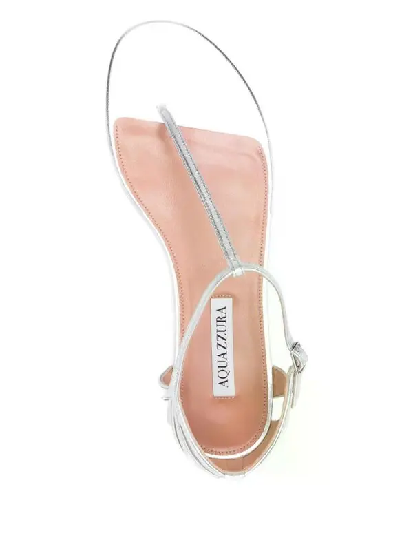 AQUAZZURA Frida Leather Flat Sandals