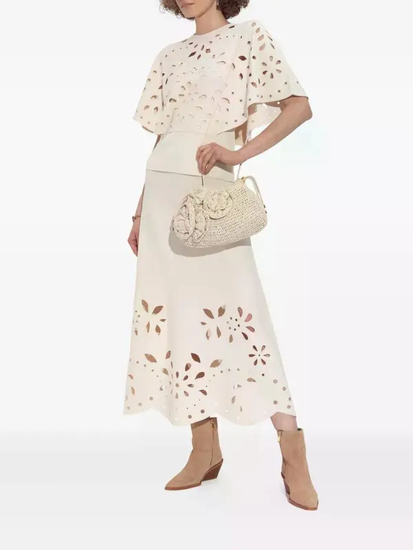 Ulla Johnson Laser-cut Scalloped Hem A-line Skirt