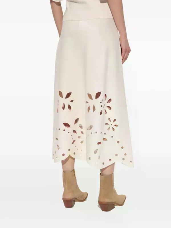 Ulla Johnson Laser-cut Scalloped Hem A-line Skirt