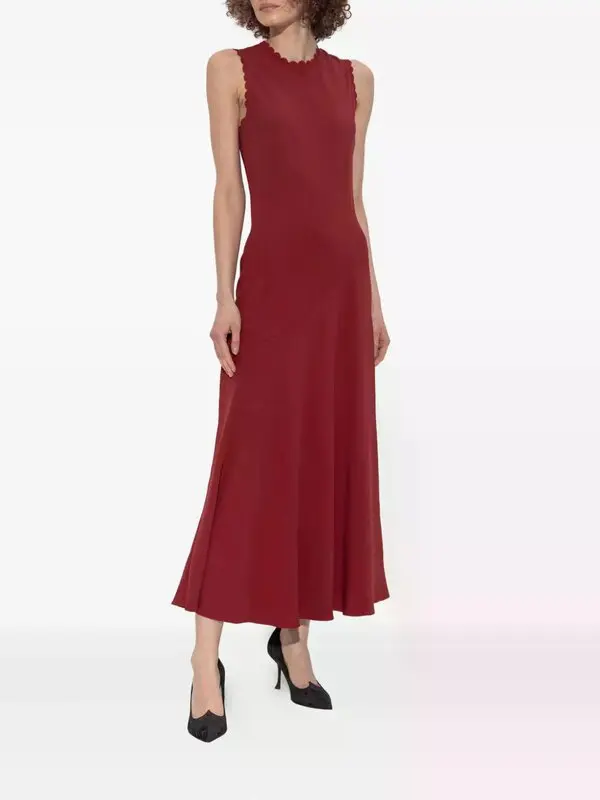 Ulla Johnson Scallop-trim Midi Dress - Red