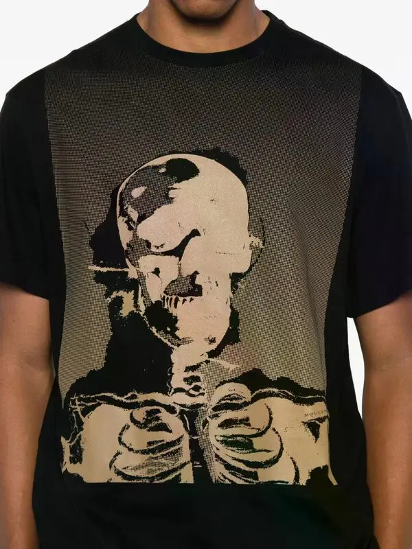 Alexander McQueen Skeleton-print Cotton T-shirt - Black