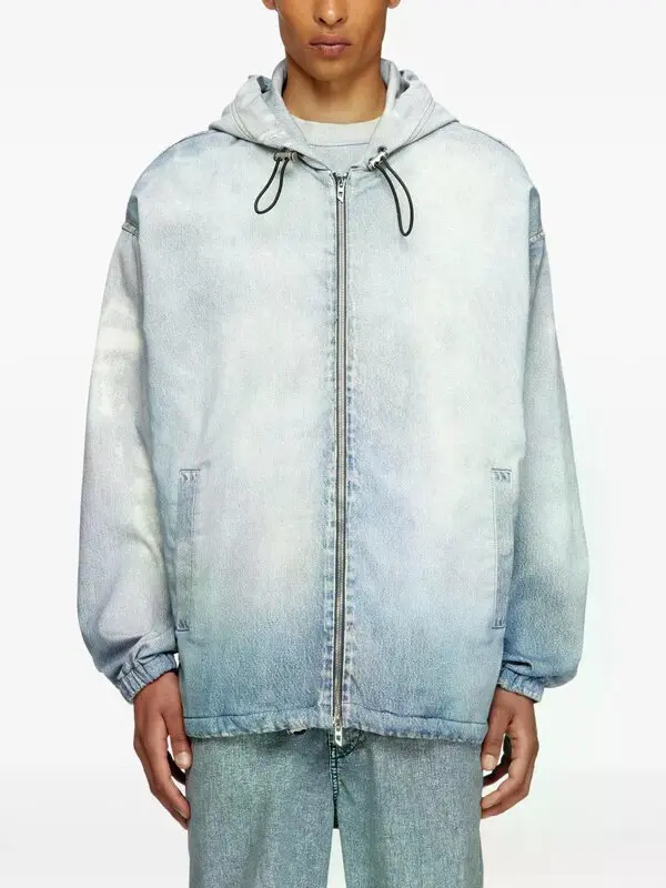 DIESEL® D-wynny Hooded Zip-up Jacket - Blue