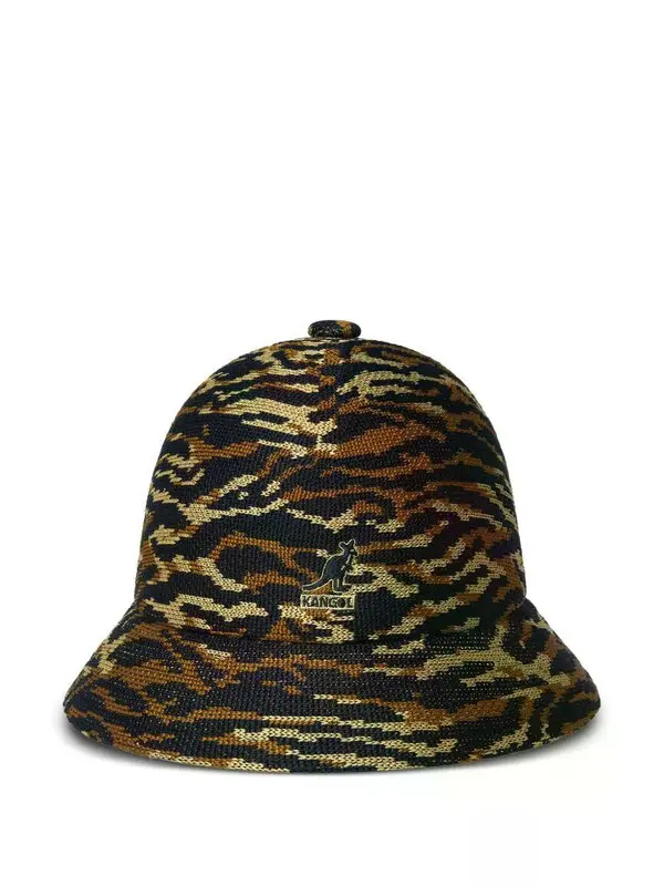 KANGOL Tiger-pattern Bucket Hat - Black