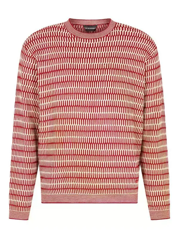 Emporio Armani Geometric-pattern Wool Sweater