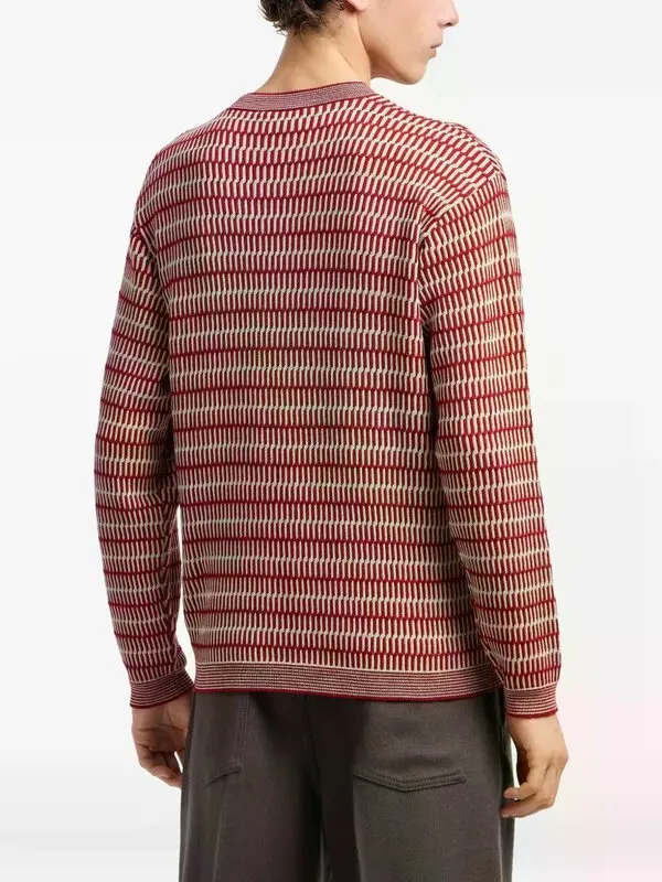 Emporio Armani Geometric-pattern Wool Sweater