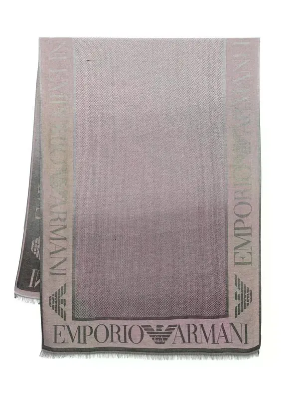 Emporio Armani Logo-jacquard Scarf - Pink