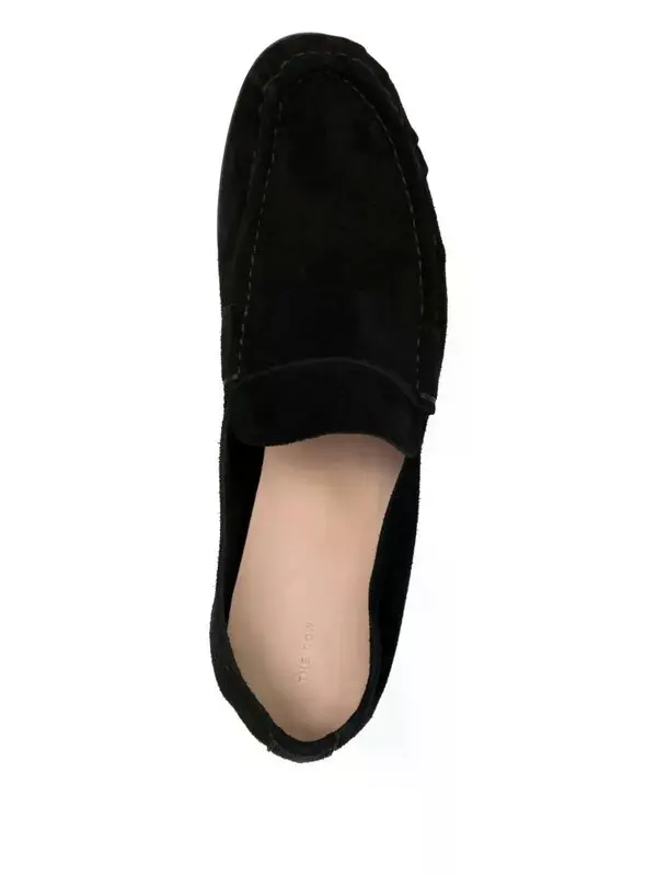 THE ROW Suede Loafers - Black