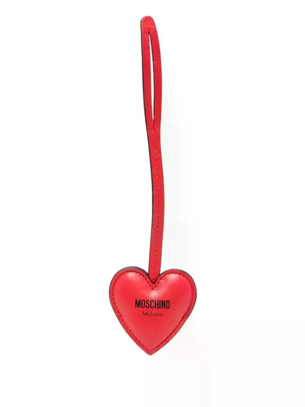 Moschino Heart-shaped Keyring - Red