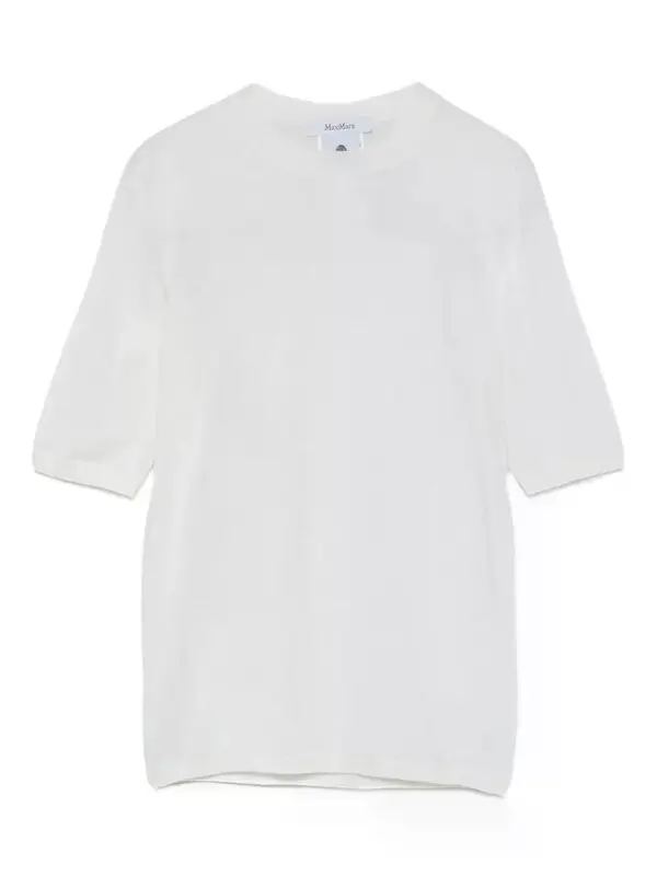 Max Mara Short-sleeve Wool Top - Neutrals