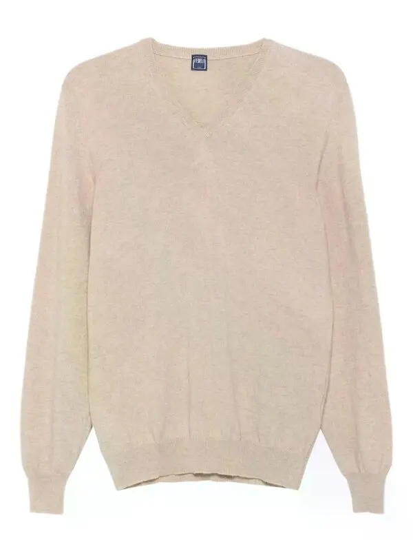 Fedeli V-neck Cashmere Sweater - Neutrals