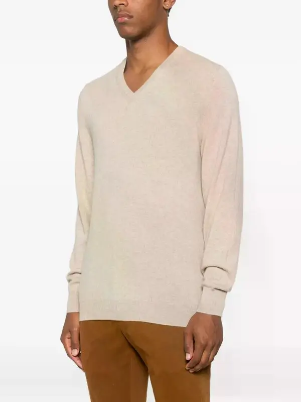 Fedeli V-neck Cashmere Sweater - Neutrals
