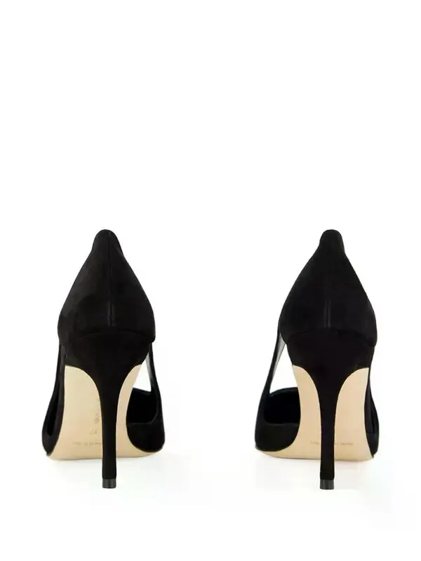 Manolo Blahnik 90mm Cut-out Suede Pumps