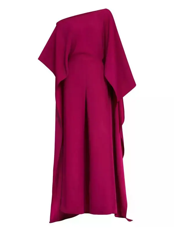 TALLER MARMO Jerry One-shoulder Cape Jumpsuit - Pink