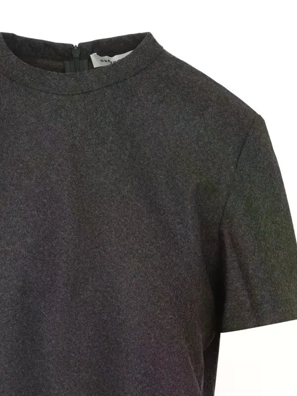 Carven High-neck Short-sleeve T-shirt - Grey