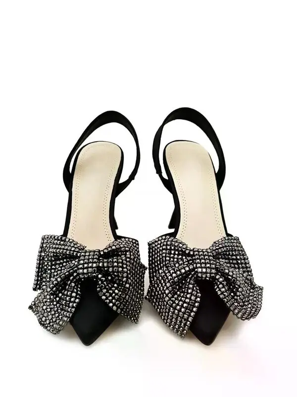 TWENTY FOURHAITCH Bow-embellished Slingback Pumps