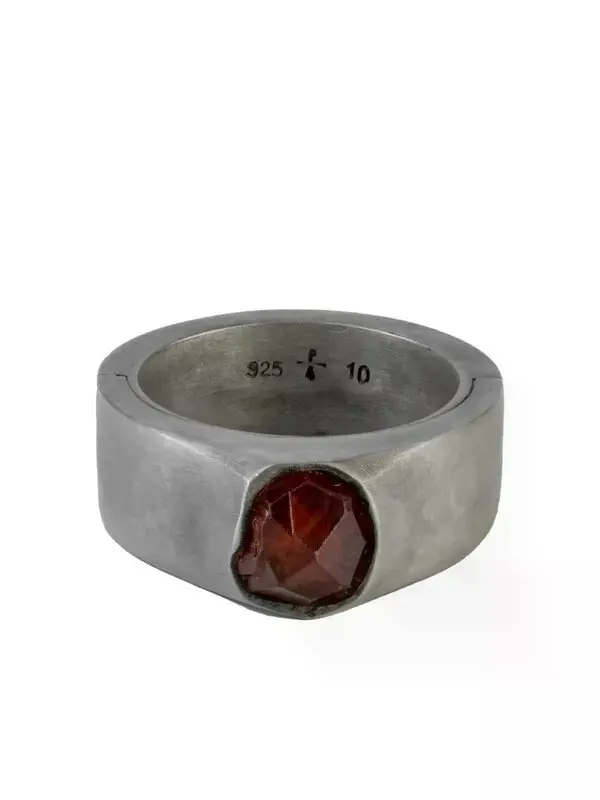 PARTS OF FOUR Spessartite Gemstone Ring - Silver