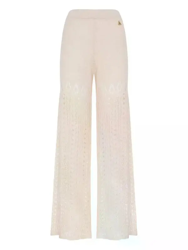 AKEP Knitted Lace-insert Trousers