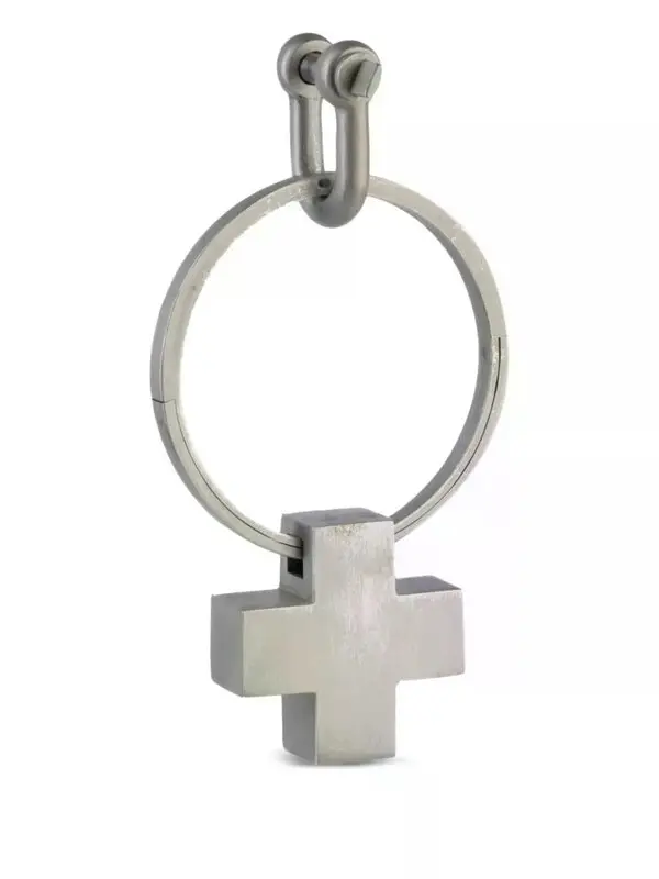 PARTS OF FOUR Keyring With Cross Charm - Silver