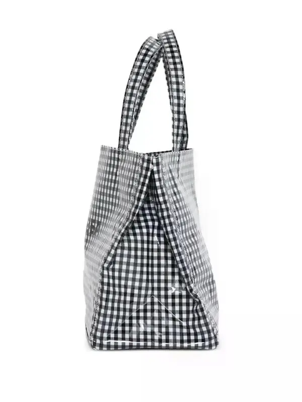 TEMBEA Gingham Coated Canvas Shoulder Bag