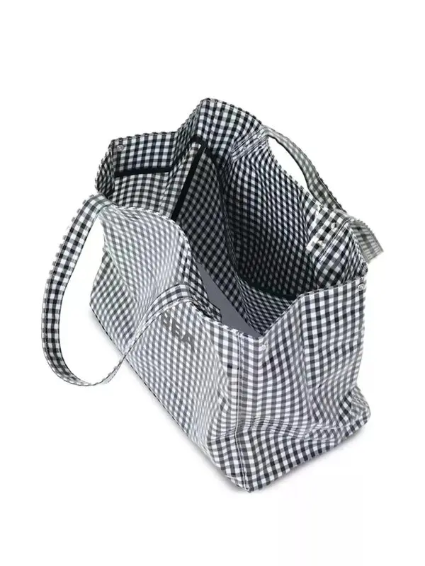 TEMBEA Gingham Coated Canvas Shoulder Bag