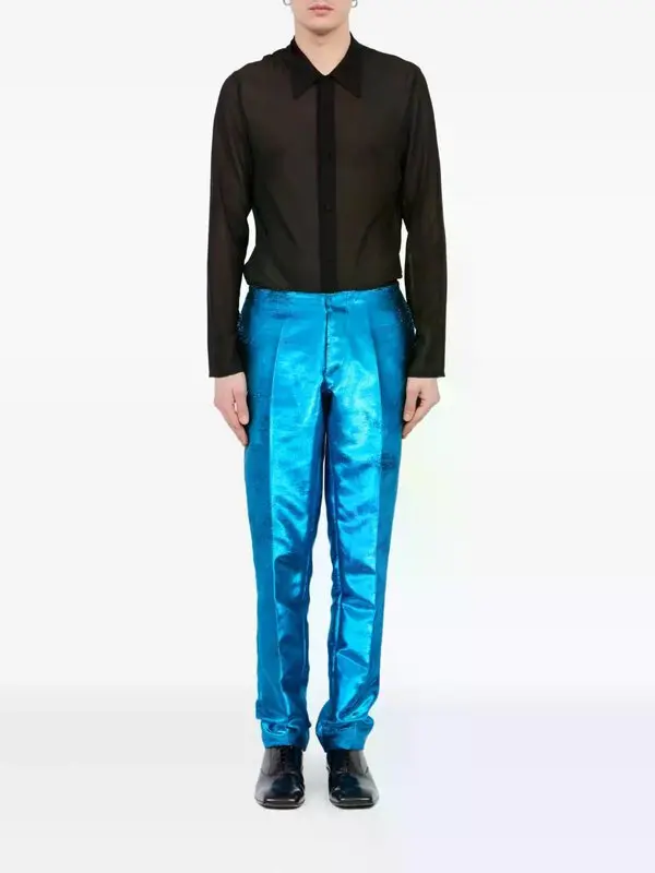 MAISON MARGIELA Metallic-finish Tailored Trousers