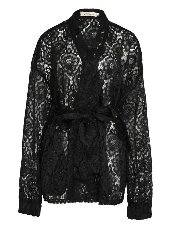 LETHICIA BRONSTEIN Lace Belted Jacket