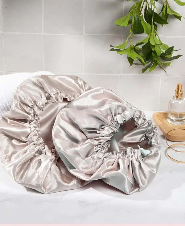 NIGHT 2-pack Satin Shower Cap