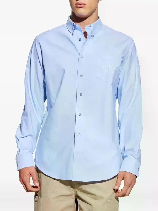 Givenchy Logo-embroidered Shirt - Blue