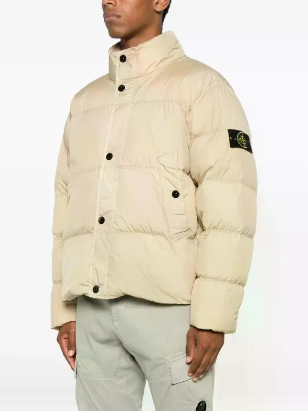 Stone Island Compass-badge Quilted Puffer Jacket - Neutrals