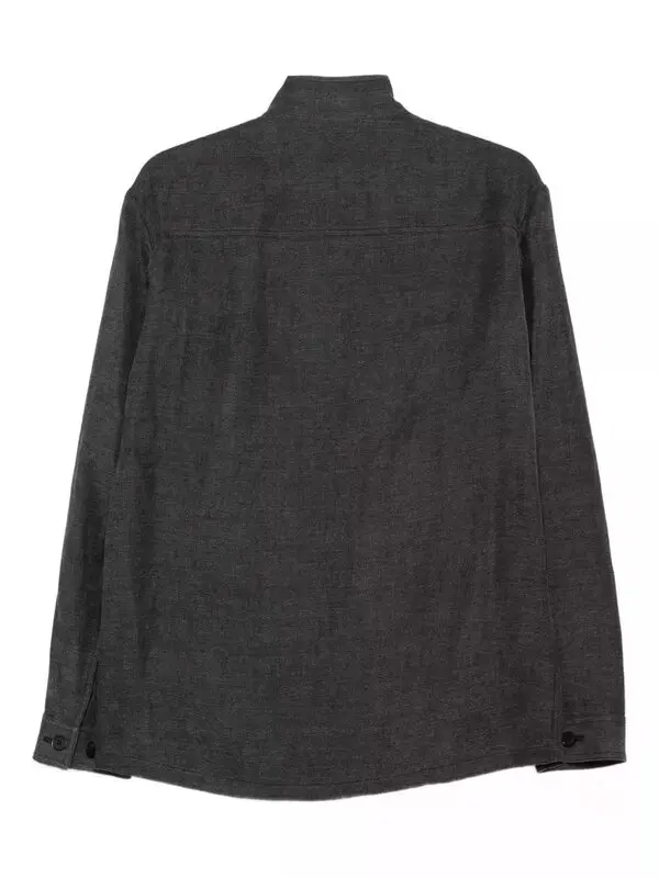 Giorgio Armani Band-collar Patch-pocket Jacket