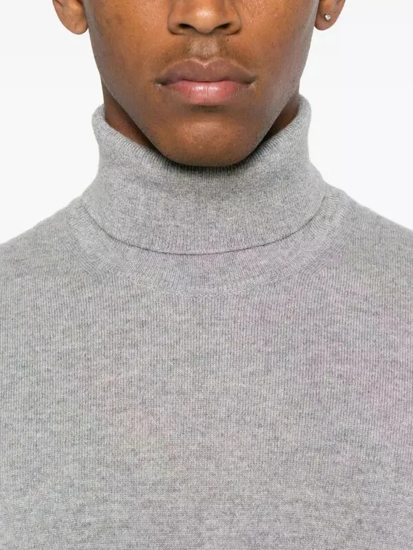 Fedeli Turtleneck Cashmere Sweater - Grey