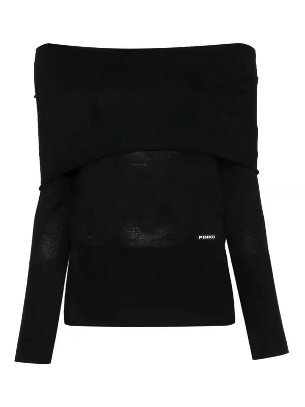 Pinko Off-shoulder Wool Top