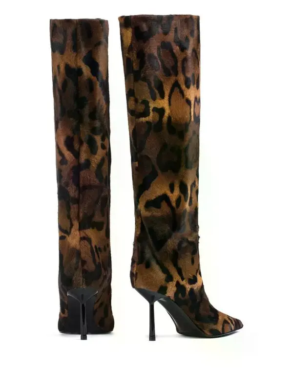 LE SILLA 80mm Bella Leopard Print Boots