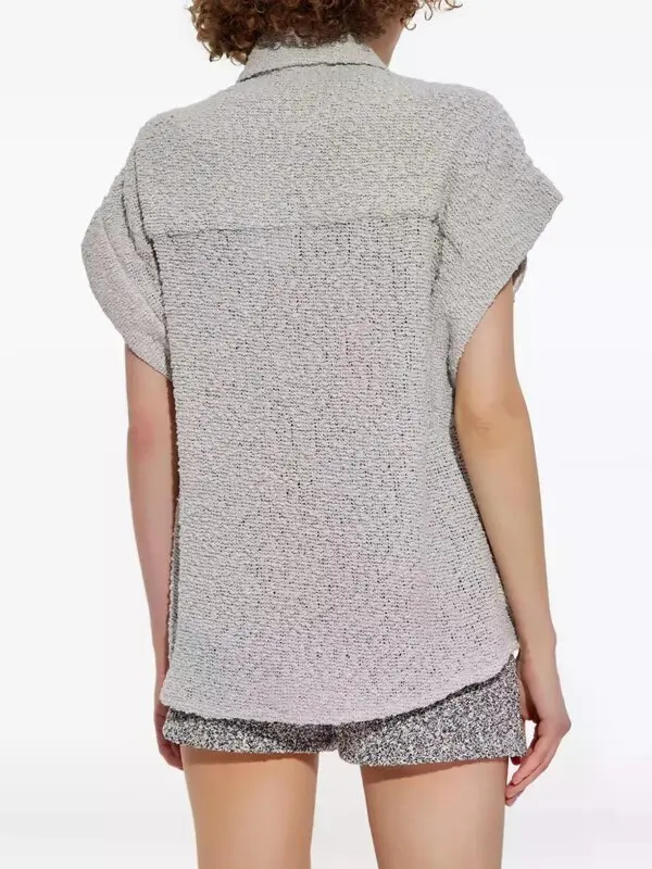 IRO PARIS Samyra Textured Button-fastening Shirt - Grey