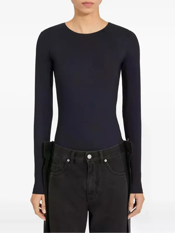 MAISON MARGIELA Long-sleeve Jeans Bodysuit - Black