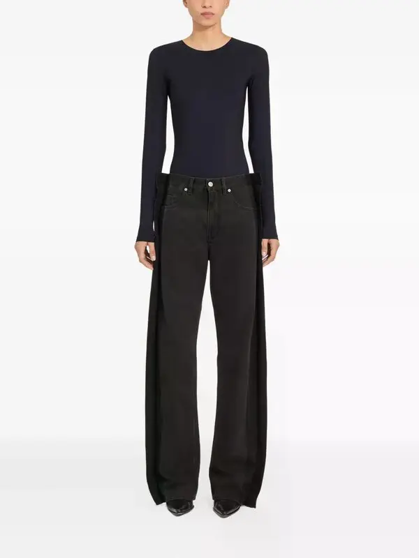 MAISON MARGIELA Long-sleeve Jeans Bodysuit - Black