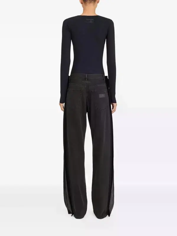 MAISON MARGIELA Long-sleeve Jeans Bodysuit - Black