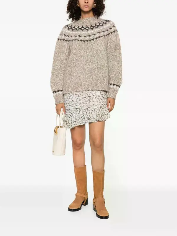 P.a.r.o.s.h Fair Isle-knit Crew-neck Sweater - Neutrals