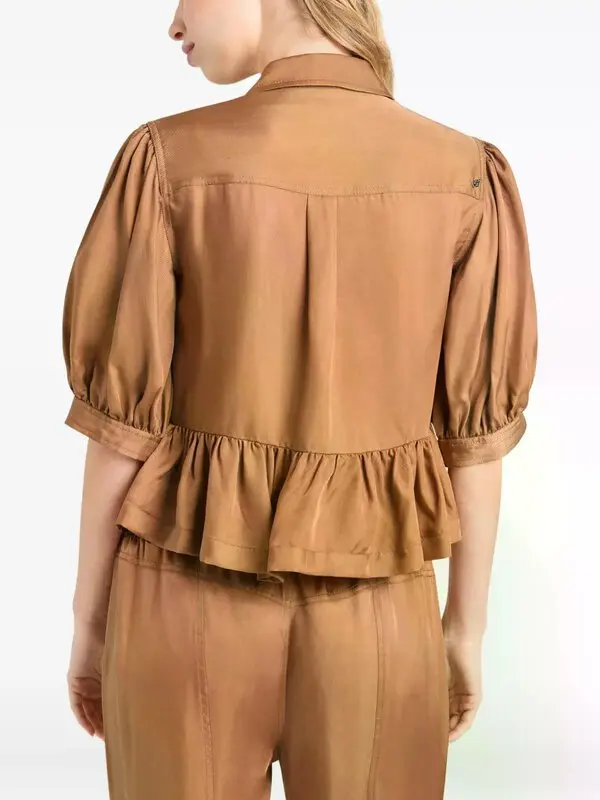 Cinq À Sept Daphne Puff-sleeve Ruffled Jacket