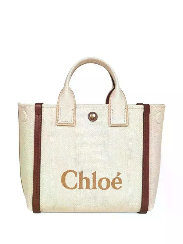 Chloé Logo Embroidered Carry Tote Bag - 24p