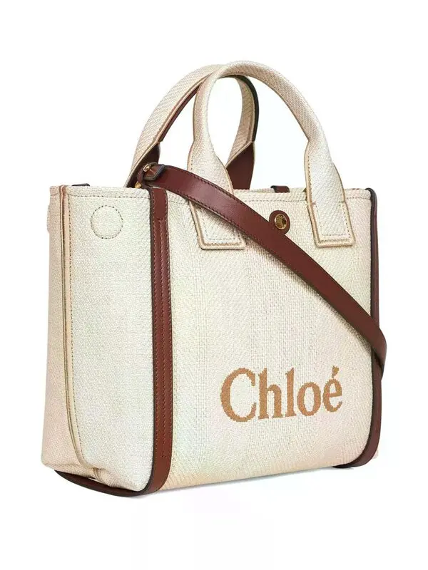 Chloé Logo Embroidered Carry Tote Bag - 24p