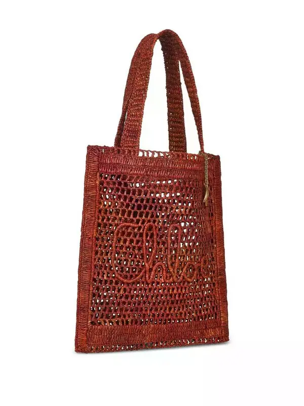 Chloé Raffia Tote Bag - Brown
