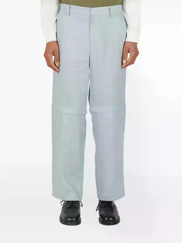 WYNN HAMLYN Detachable-panel Linen Trousers