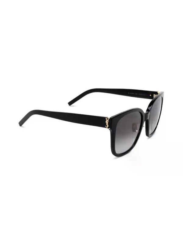 Saint Laurent Oversized Sunglasses With Gold-tone Logo Plaque